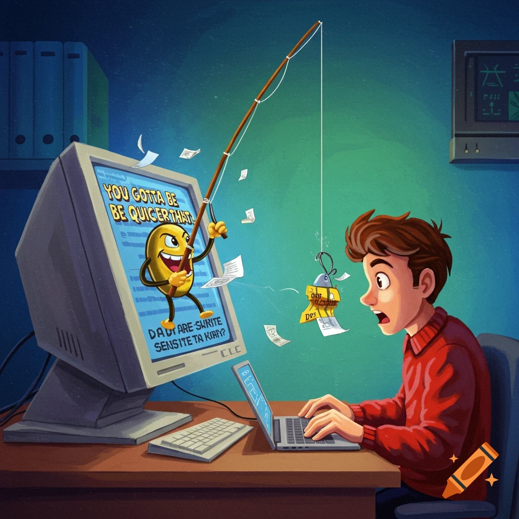 You gotta be quicker than that computer ad illustration on Craiyon