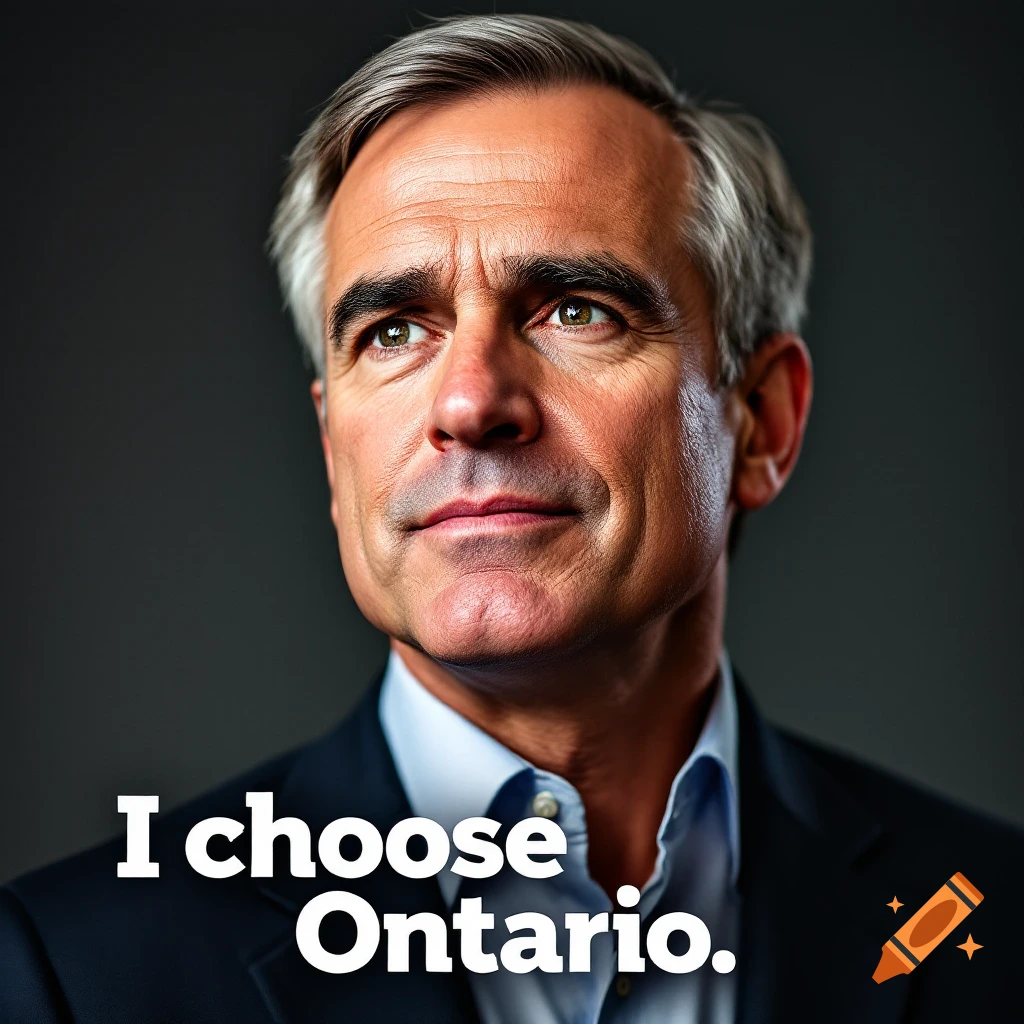 Mark Carney election poster for the Liberal Party of Canada on Craiyon