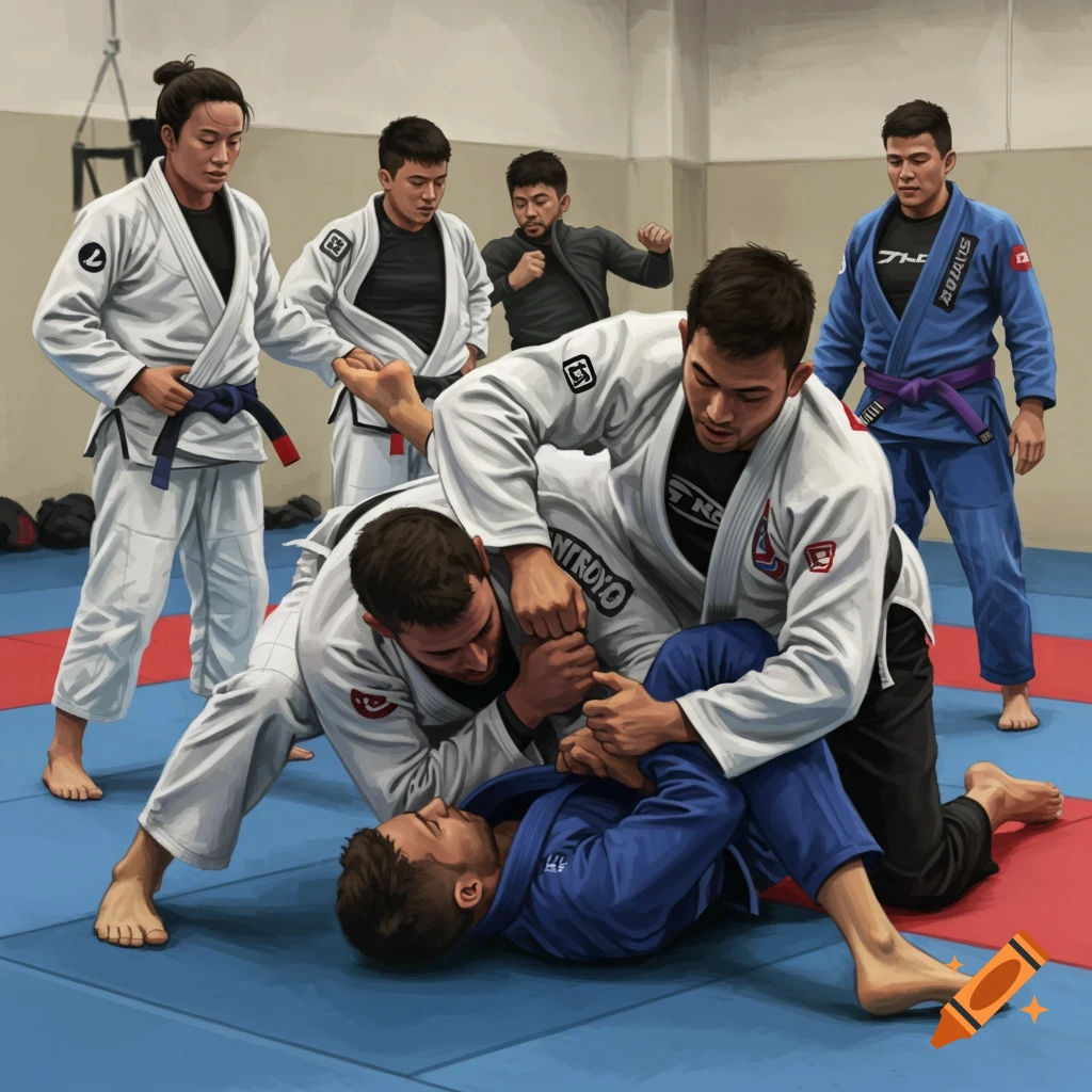 Photorealistic portrait of a male Taekwondo instructor in uniform with ...