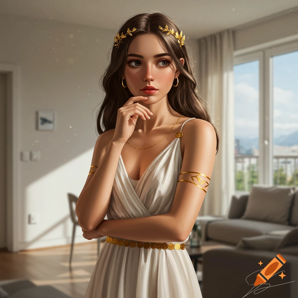 Persephone depicted realistically on Craiyon