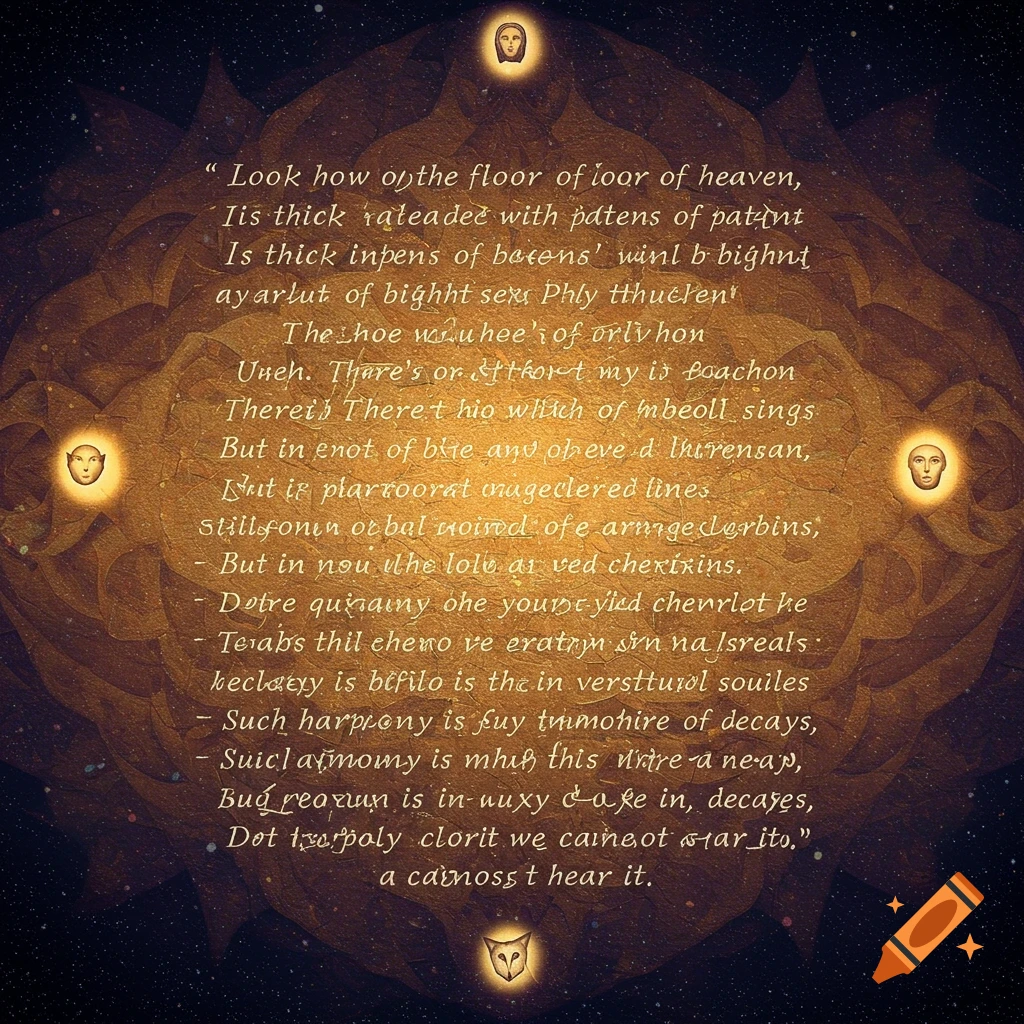 Shakespeare quote about the music of the spheres on Craiyon