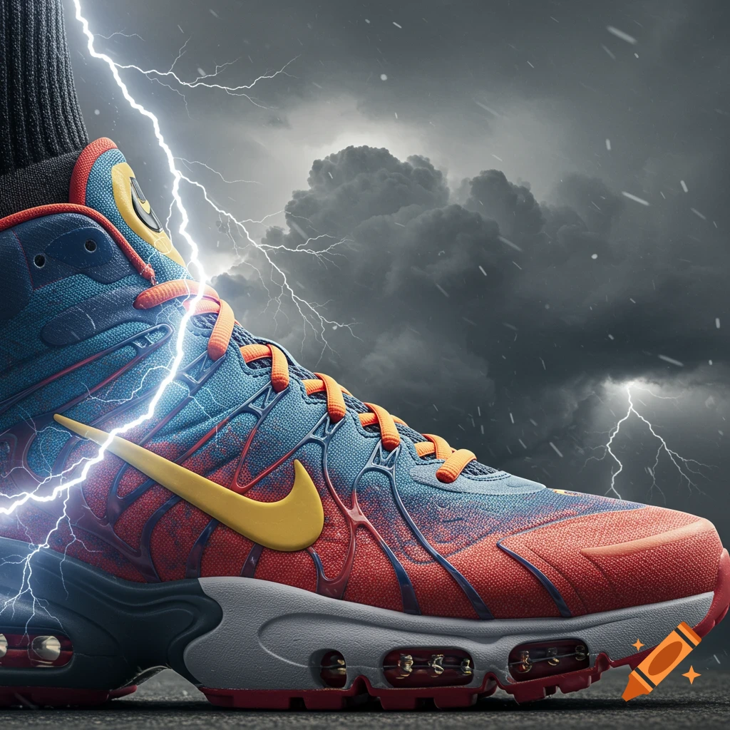 Nike Pro Max DN8 shoe with thunder effect on Craiyon