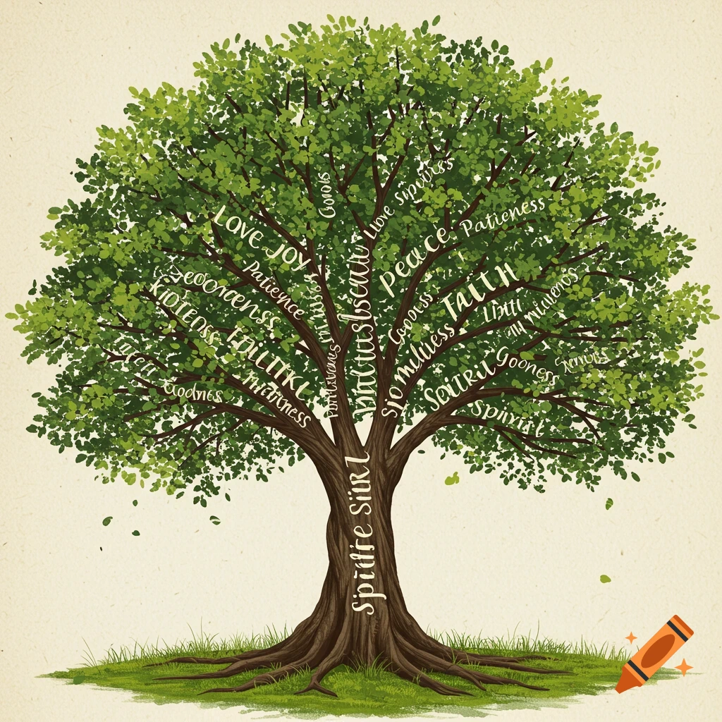 Olive tree with two boys in tunics and white sheep eating grass, book ...