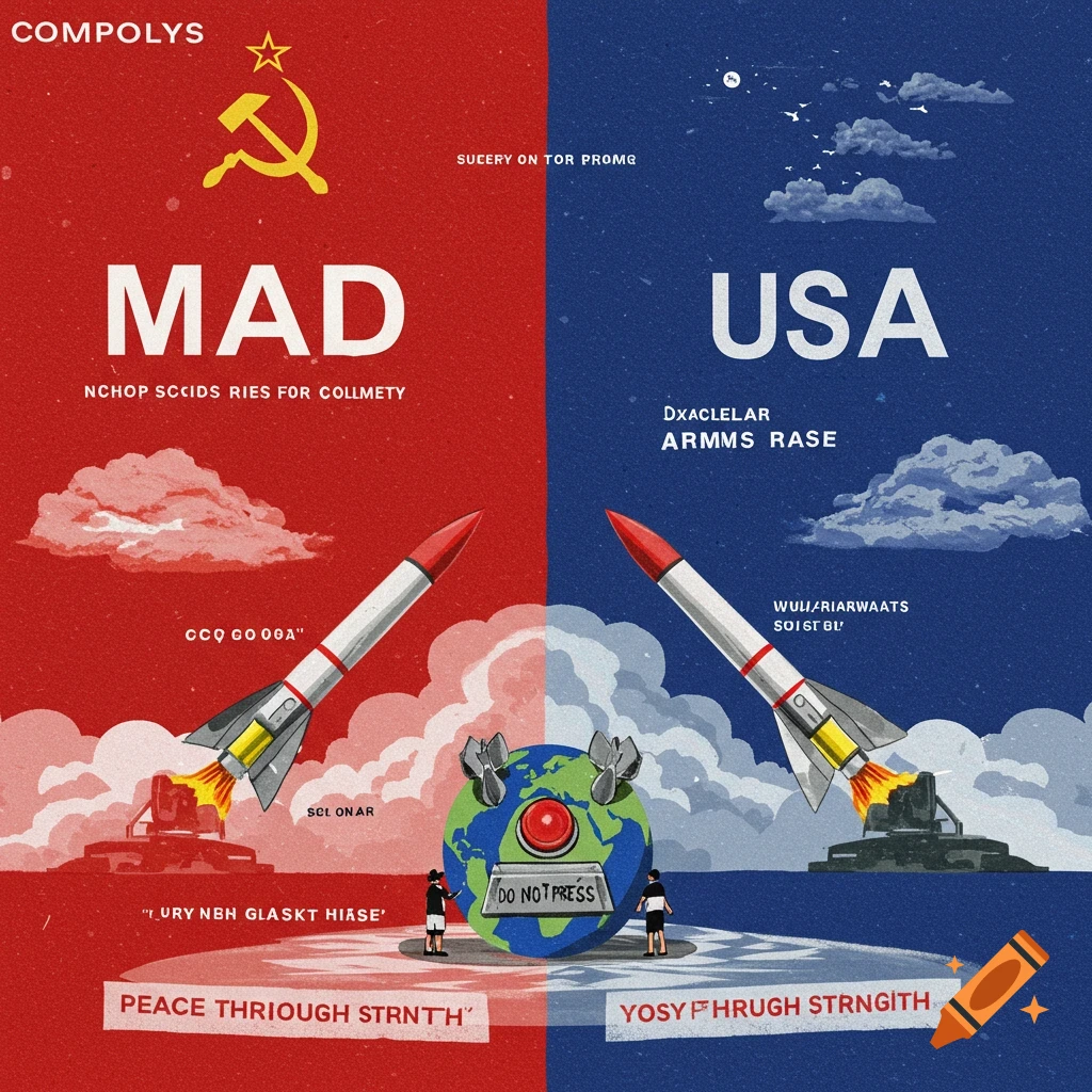 Image illustrating the concept of MAD (Mutual Assured Destruction) with ...