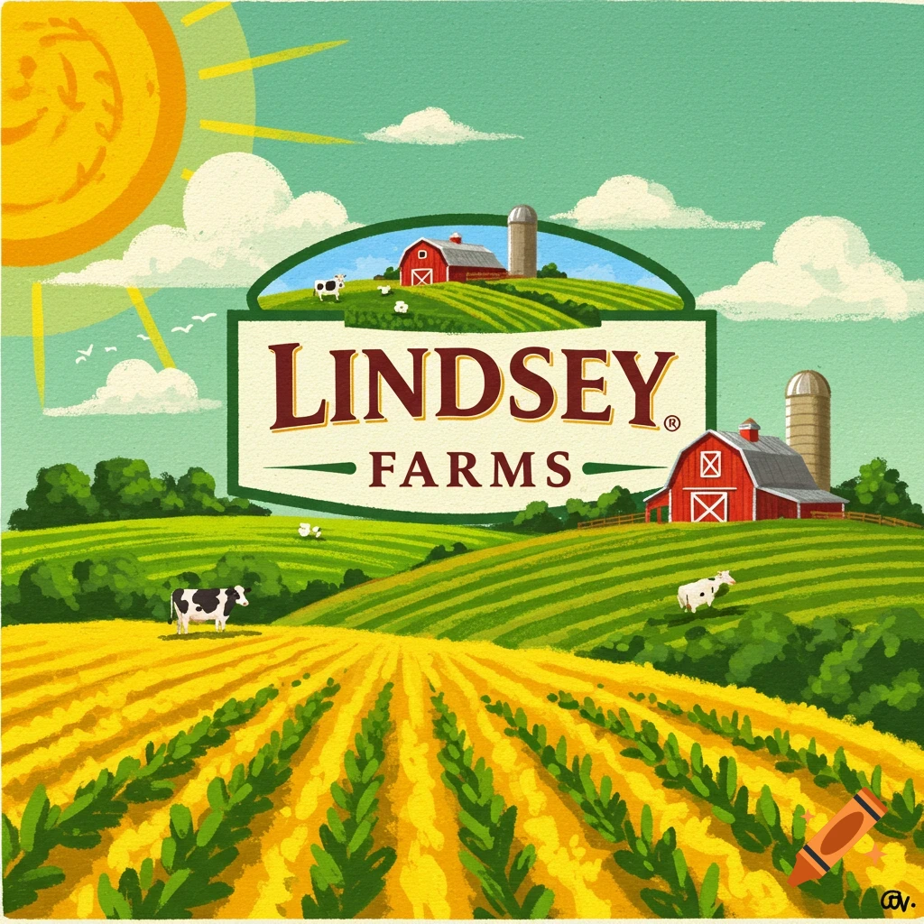 Cartoon illustration of a Highland cow, a goat eating clover, and a ...