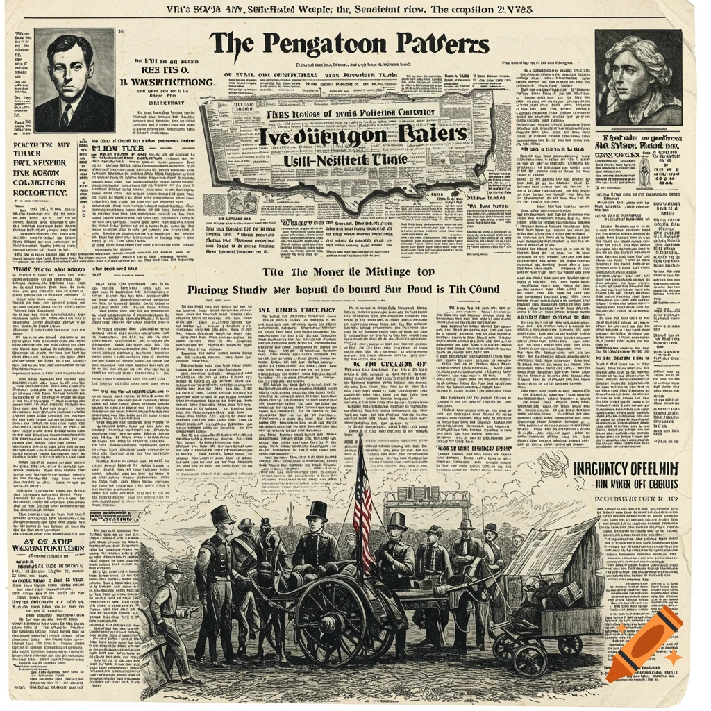 Pentagon Papers case summary on Craiyon