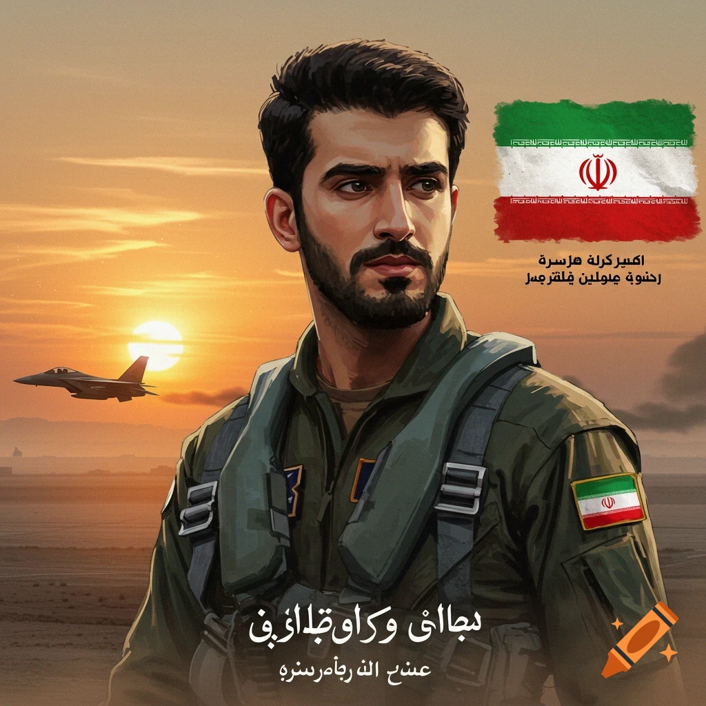 Symbolic battle between Iran and the USA, featuring flags, soldiers ...