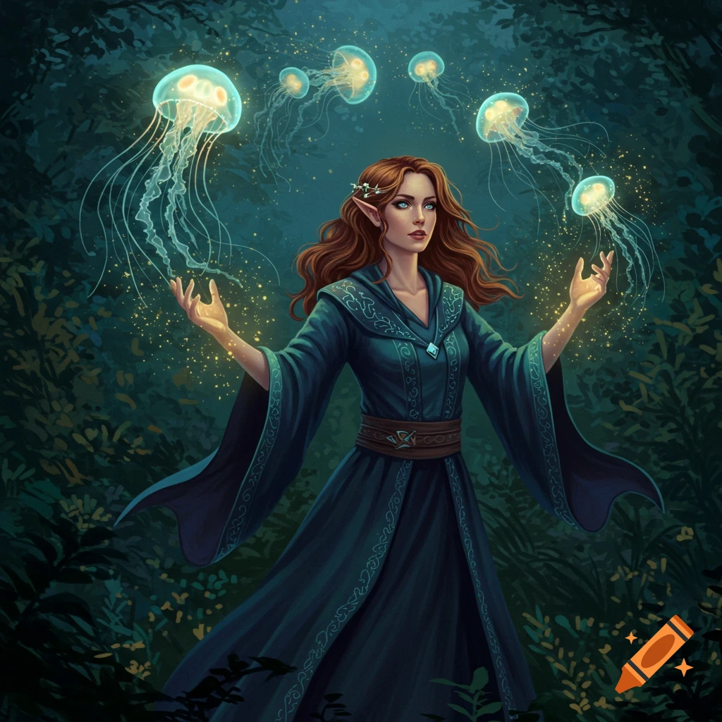 Arcane female character on Craiyon