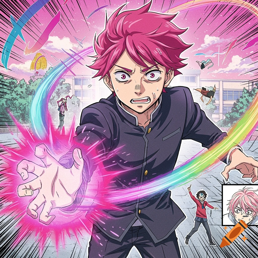 Saiki K anime character on Craiyon