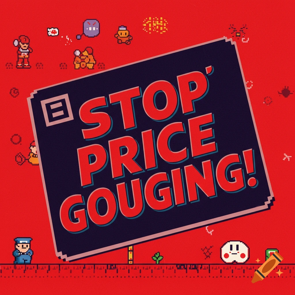 Stop Price Gouging Nintendo logo on Craiyon