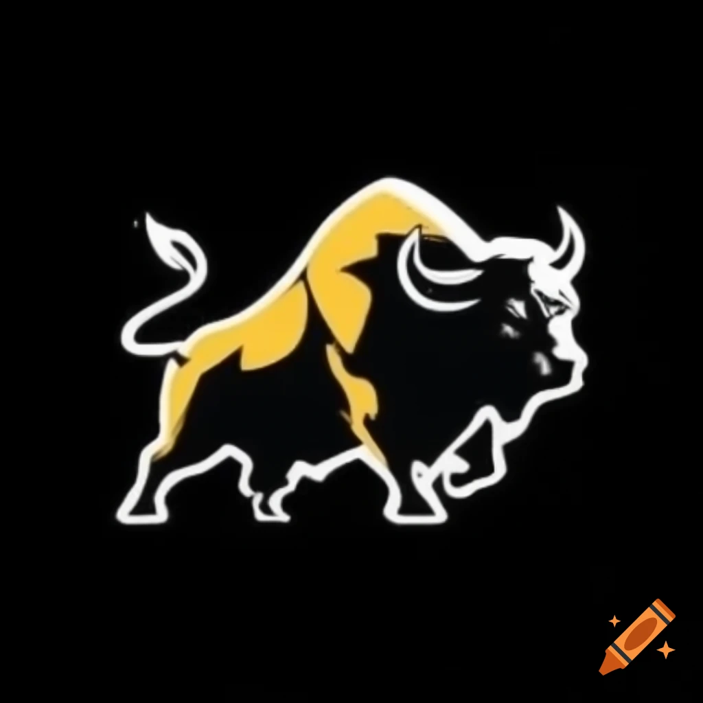 Stylized logo design of a majestic ox in side view on Craiyon