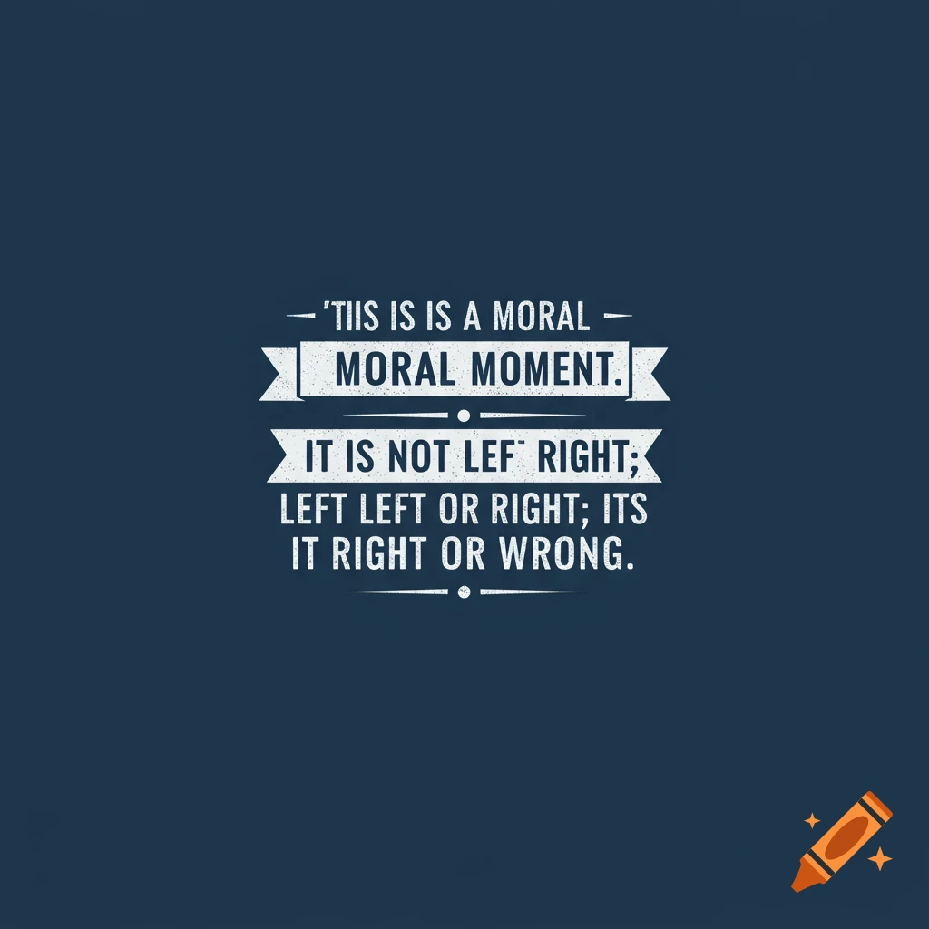 Facebook cover photo with the quote 'This is a moral moment. It is not ...