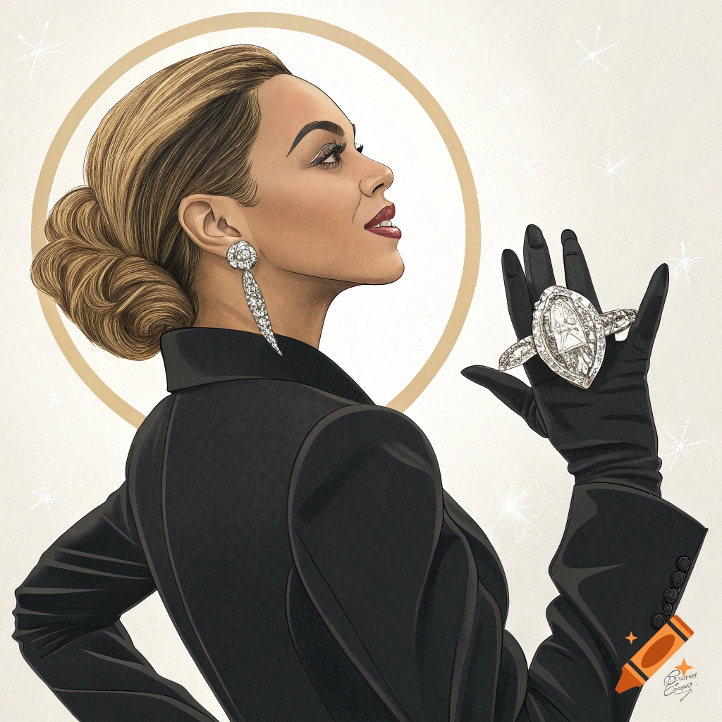 Beyonce wearing a haloette ring, similar to the Single Ladies music ...