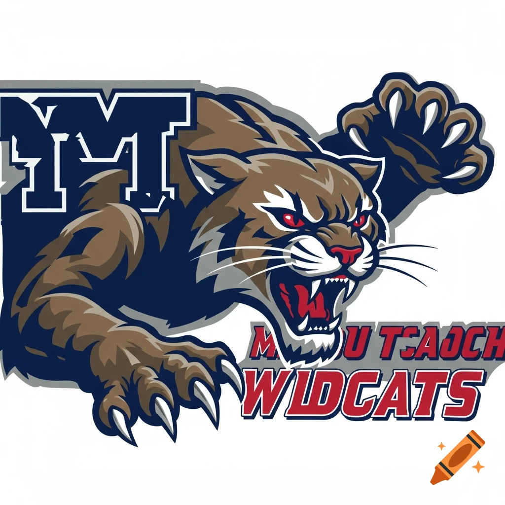 Missouri Tech Wildcats snarling wildcat logo on Craiyon