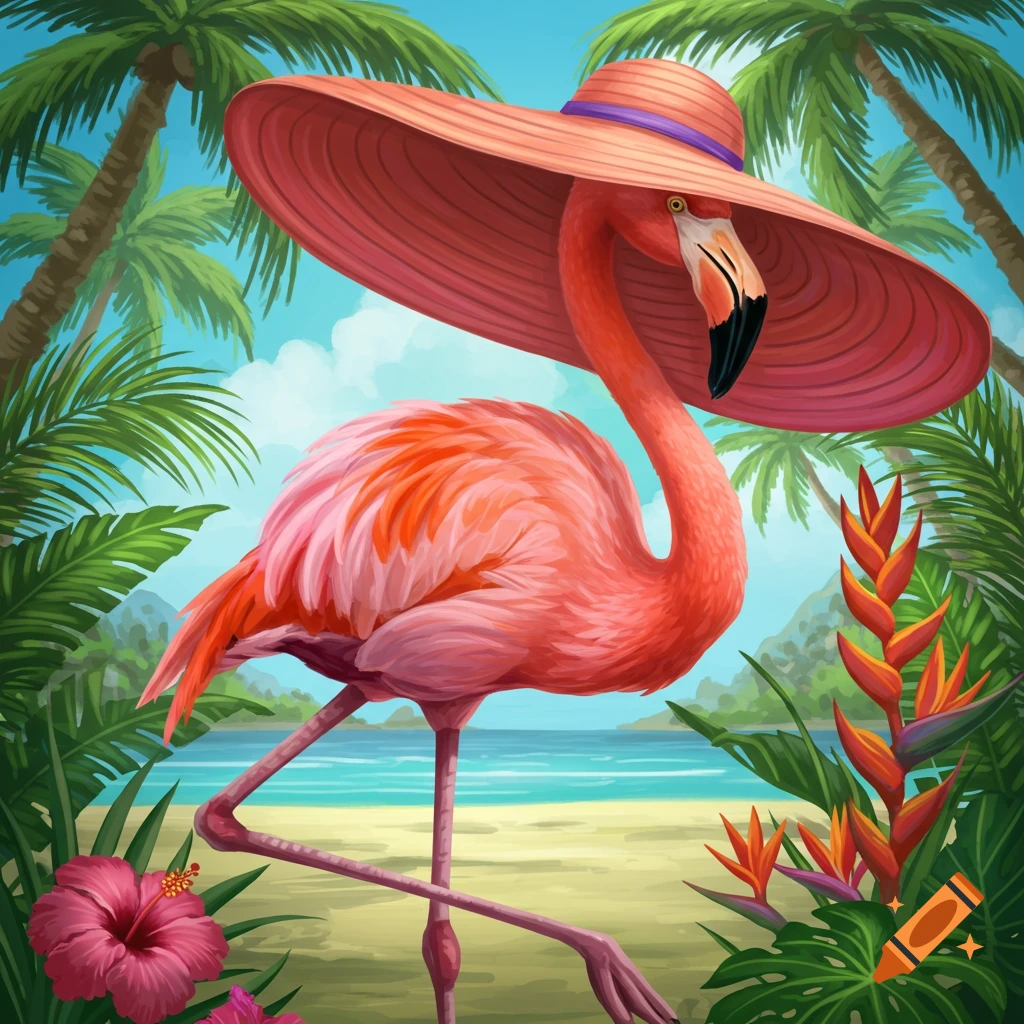 Flamingo images created on Craiyon