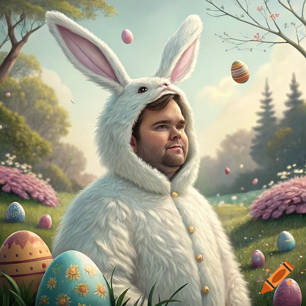 Jd Vance as an Easter bunny on Craiyon