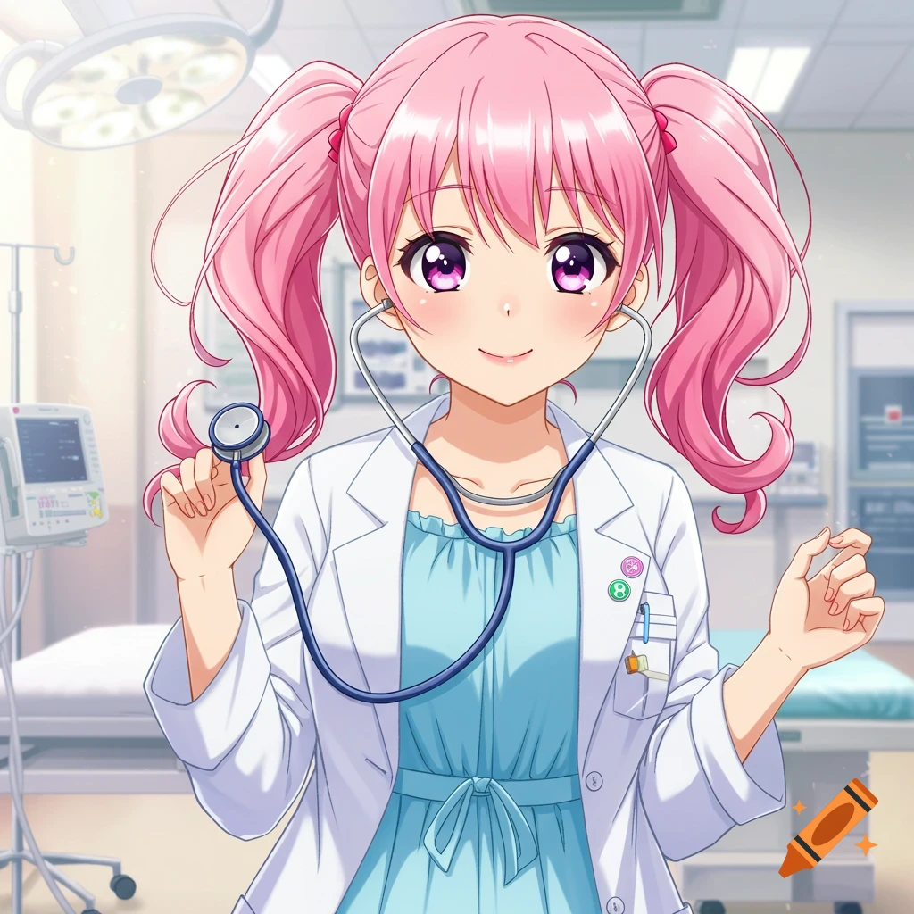 Anime Girl in Hospital With Oxygen Mask created on Craiyon