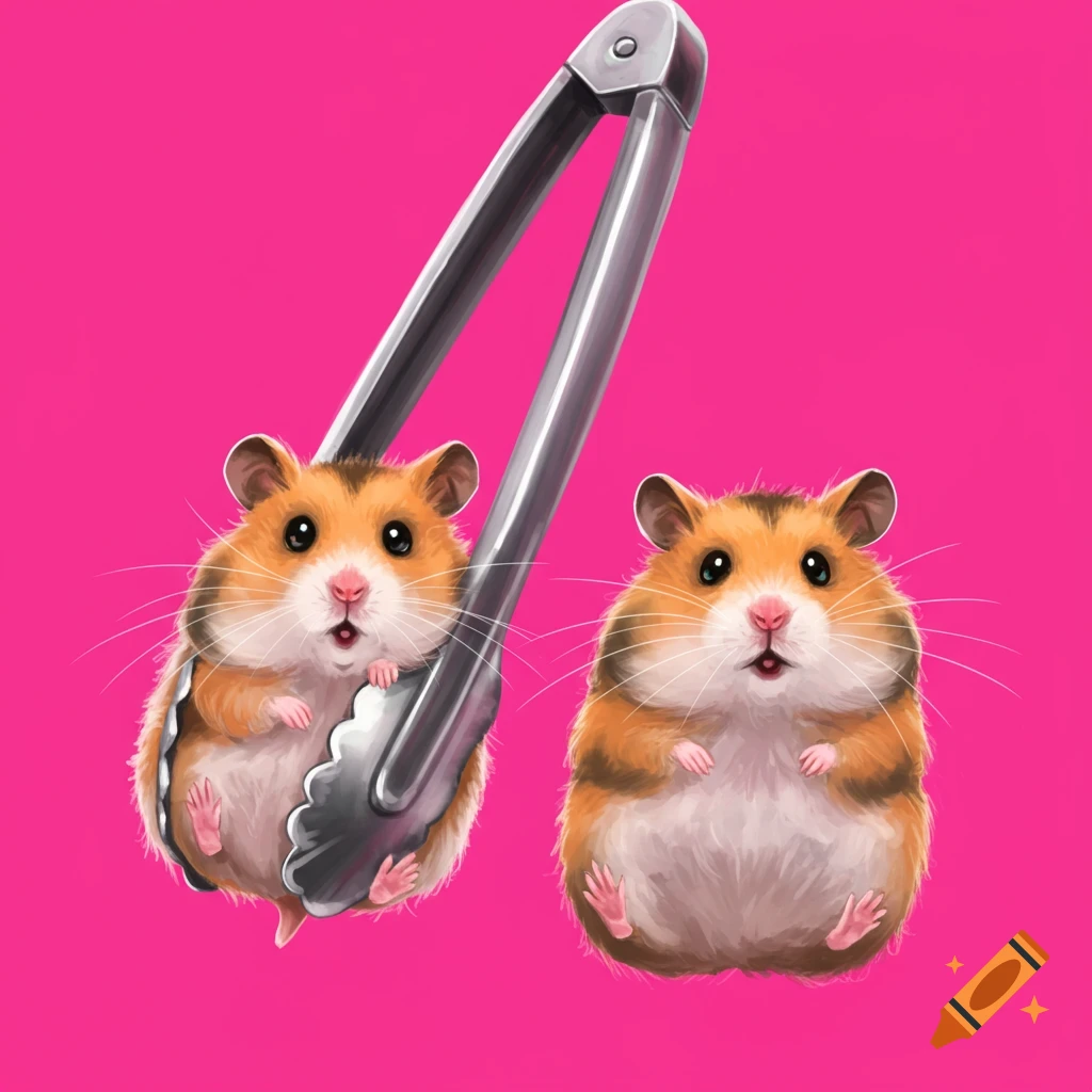 Hamsters in tongs on Craiyon