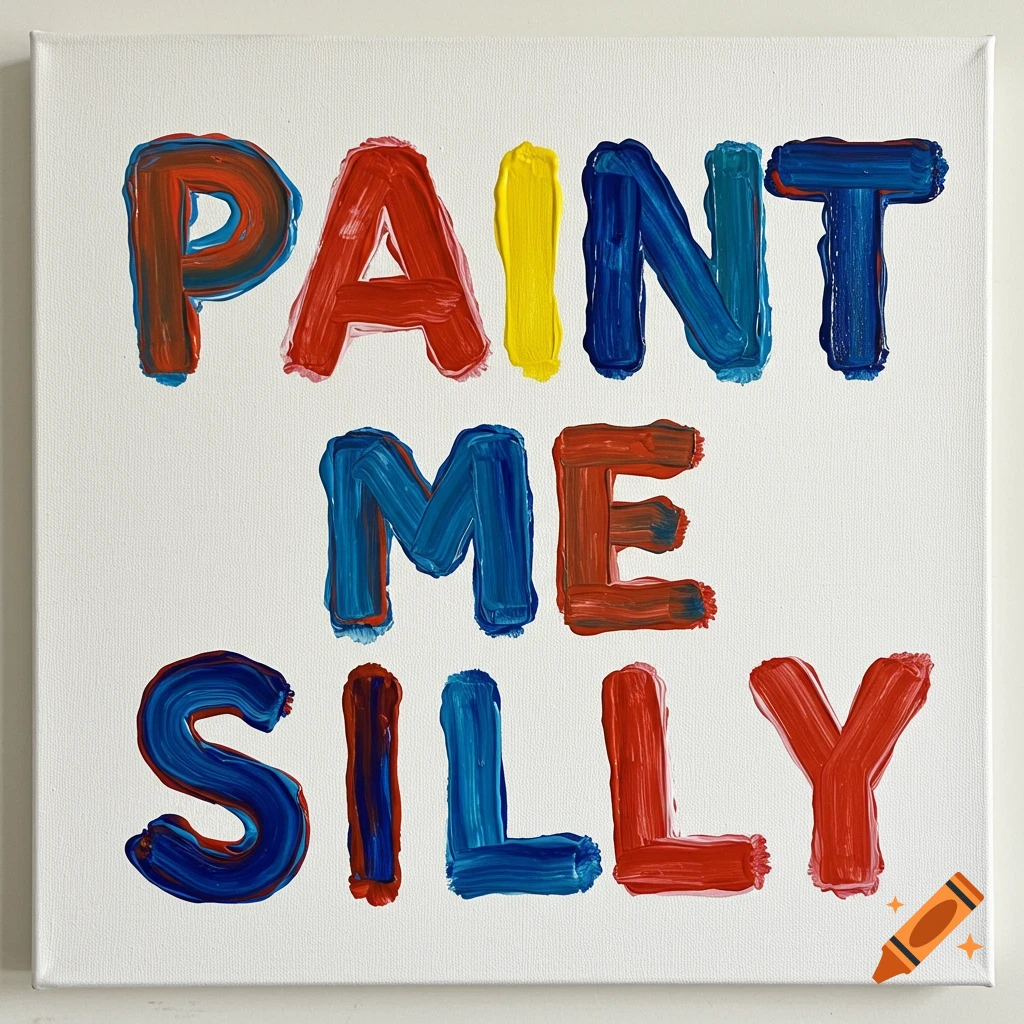 Paint Me Silly written in paint on Craiyon
