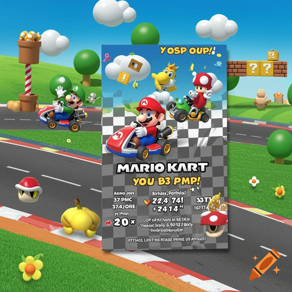 Mario Kart created on Craiyon