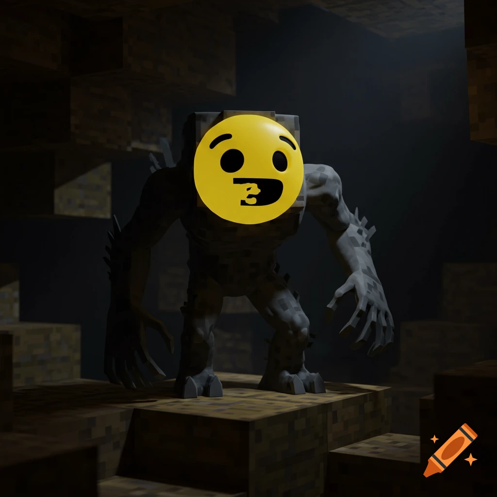 Minecraft Warden emoji on Craiyon