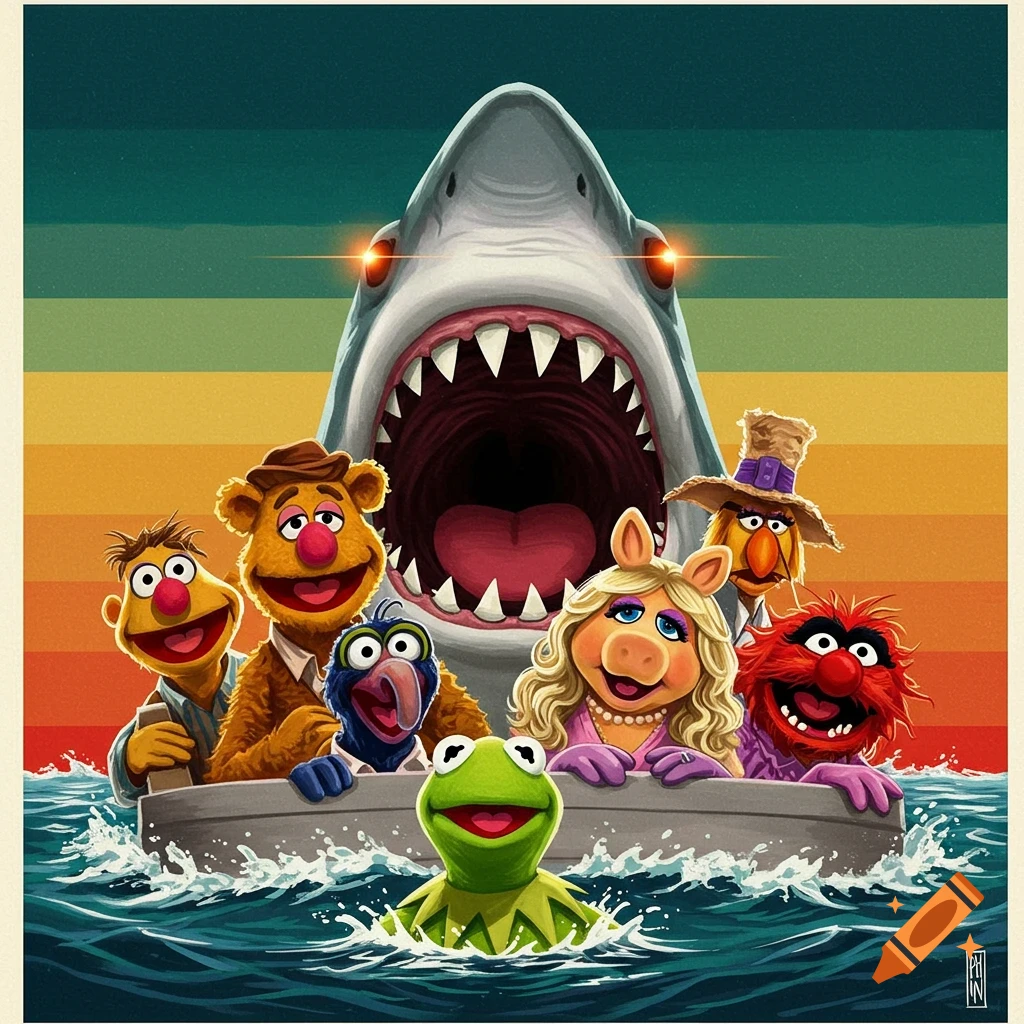 Muppets in a horror illustration parodying the movie The Exorcist. on ...