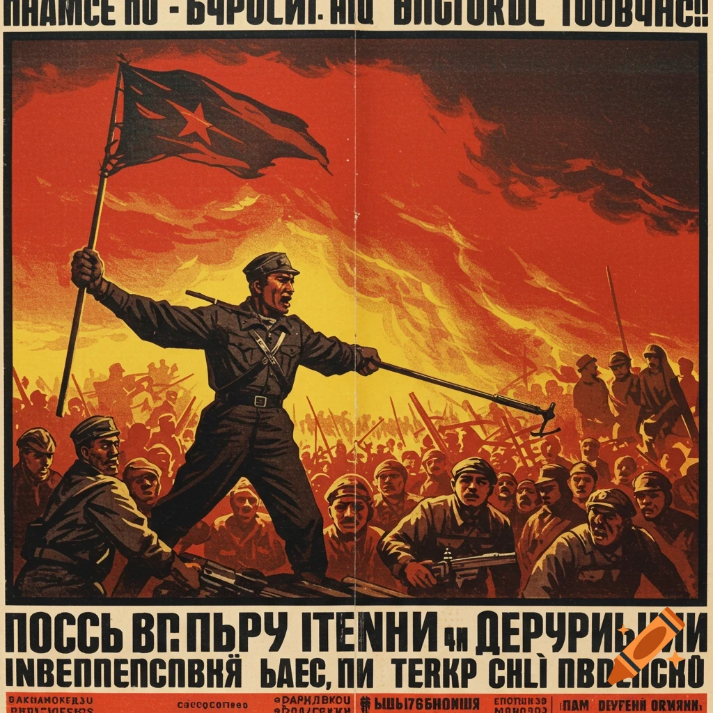 Retro Futuristic Sauron Mordor Propaganda Poster created on Craiyon