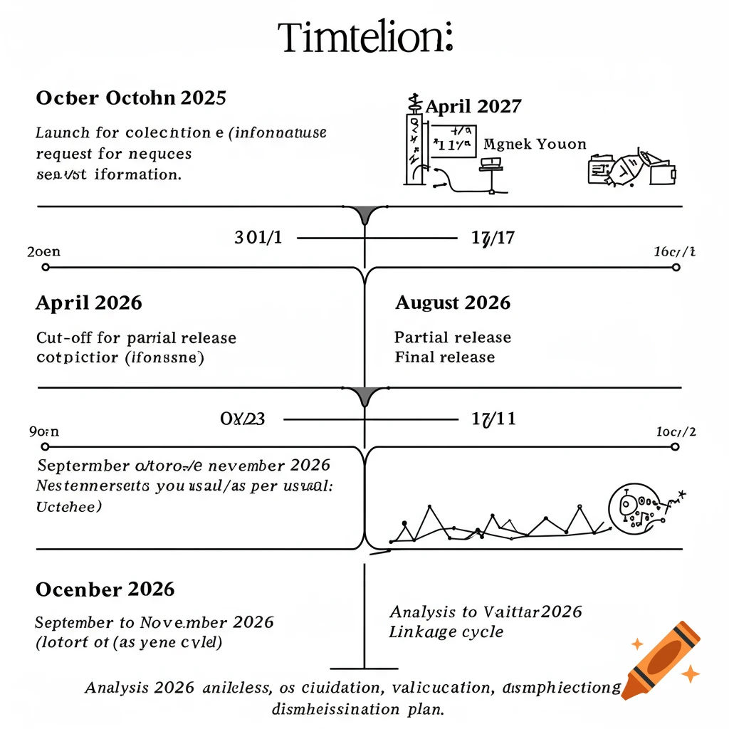 Timeline from October 2025 to April 2027 showing collection cycle ...