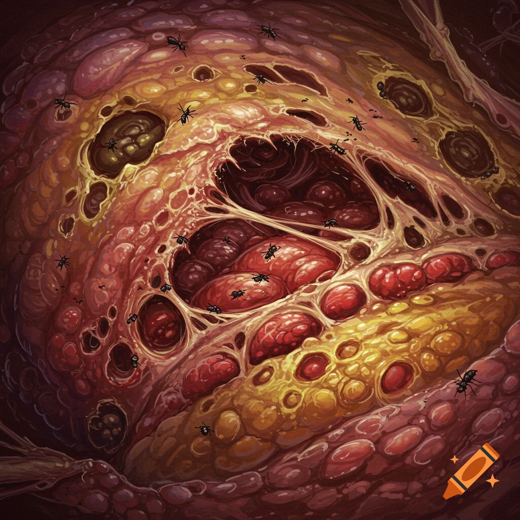 Rotting flesh on Craiyon