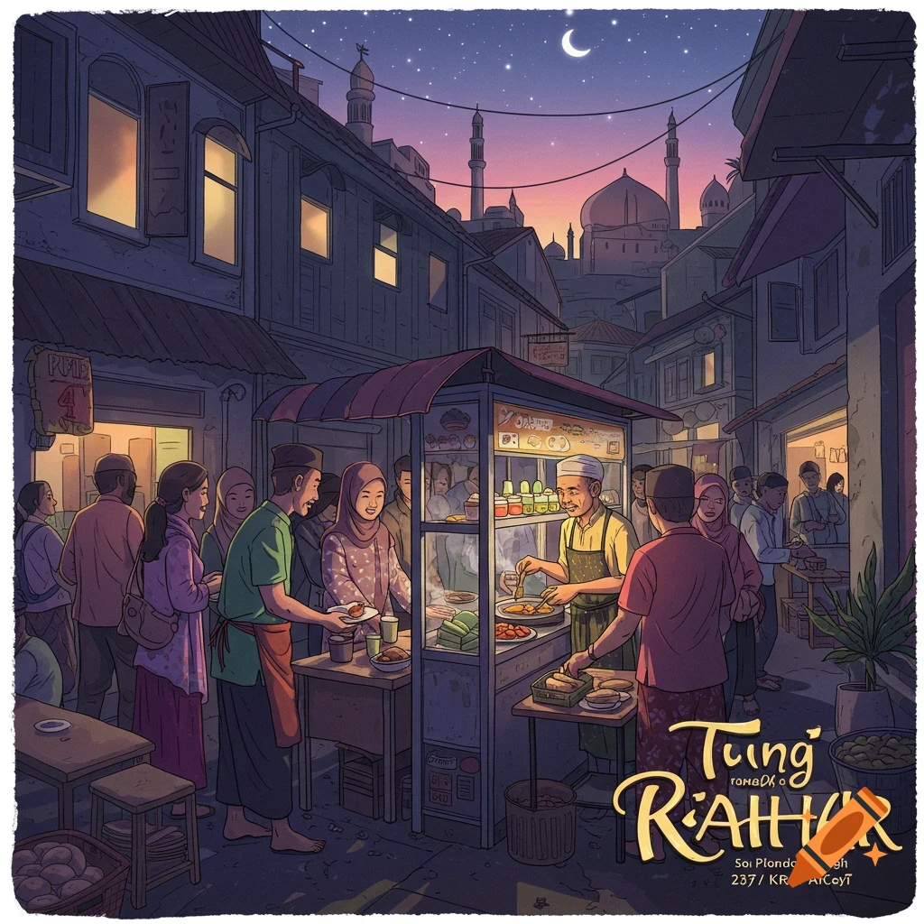 Tung tung tung tung sahur image description. Sahur is a meal eaten before dawn by Muslims during ...