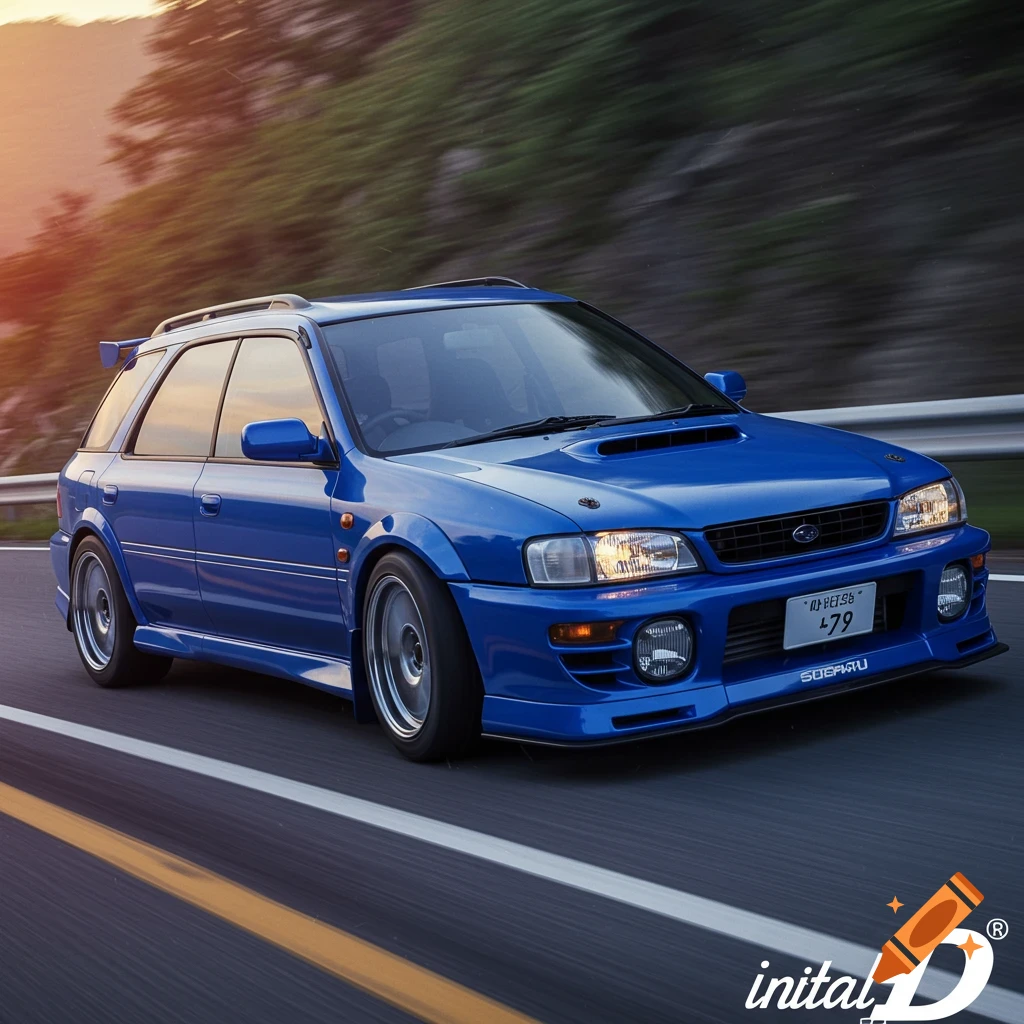 2000 Subaru Impreza Outback Sport Wagon in Initial D style on Craiyon