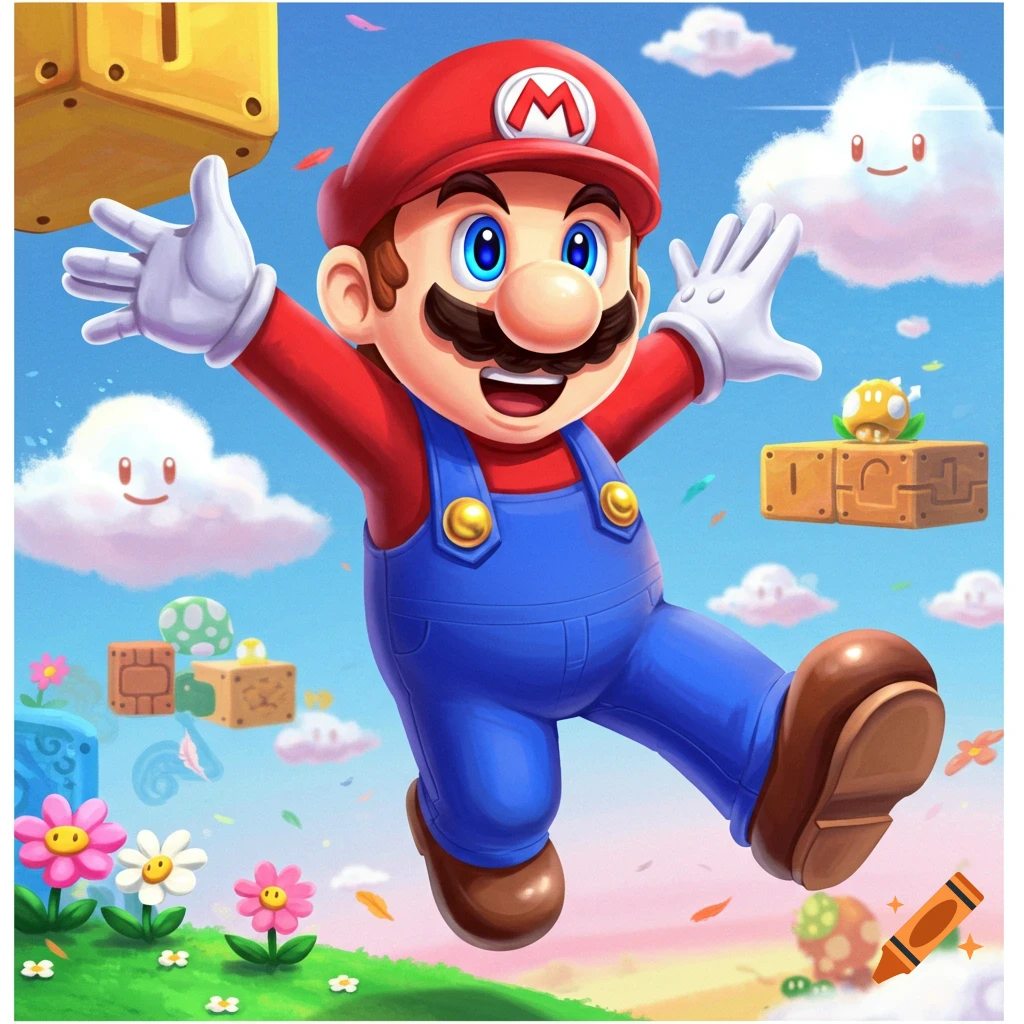 Mario Franchise created on Craiyon