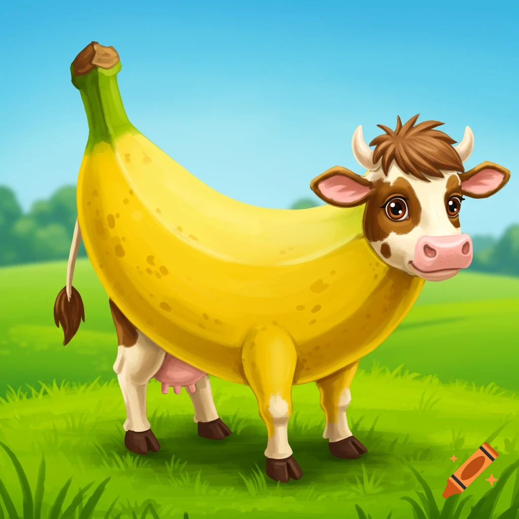 Friendly cow with bold outlines in a field for kids' coloring on Craiyon