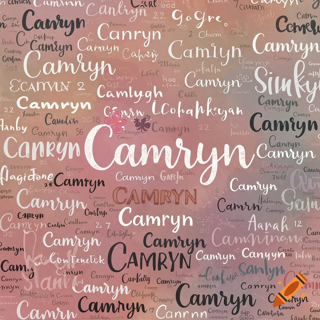 List of random girls names including Camryn, numbered correctly on Craiyon