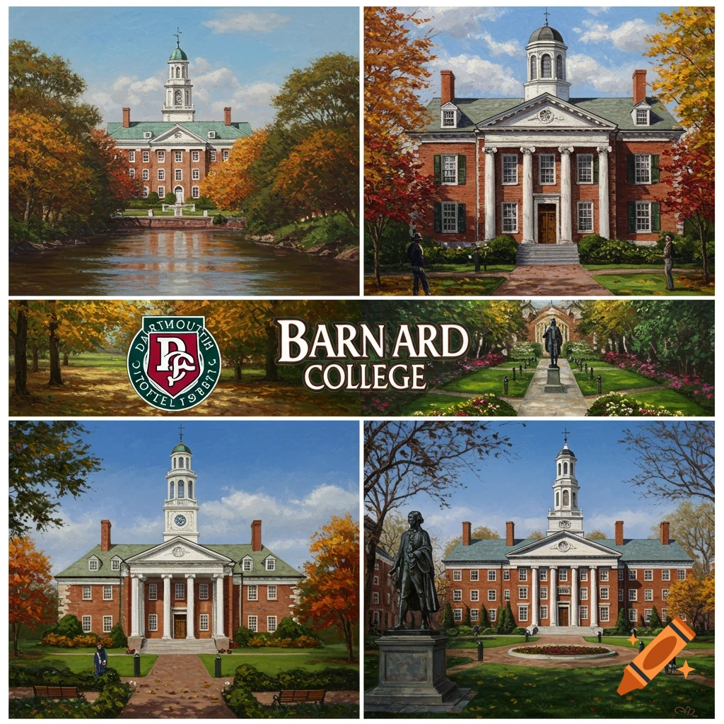 Dartmouth, Barnard, and University of Pennsylvania logos with campus ...