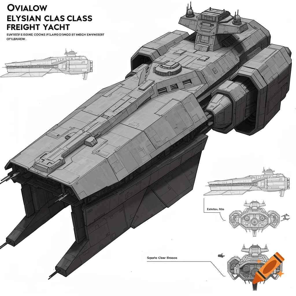 Star Wars Elysian-class Freighter Yacht Concept on Craiyon