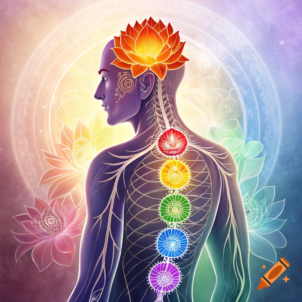 Chakra points on the body on Craiyon