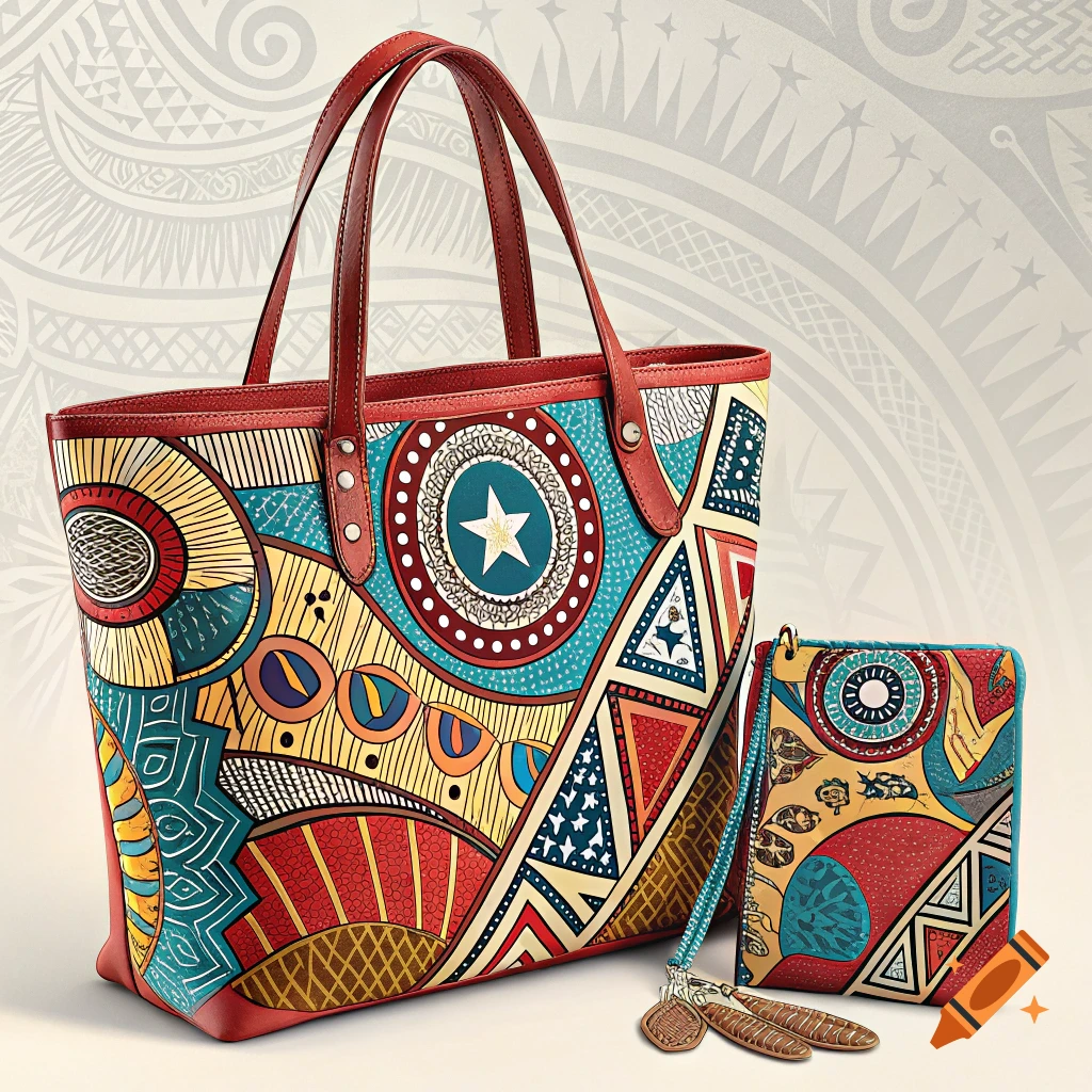 Somali Alindi as a tote bag and wallet on Craiyon