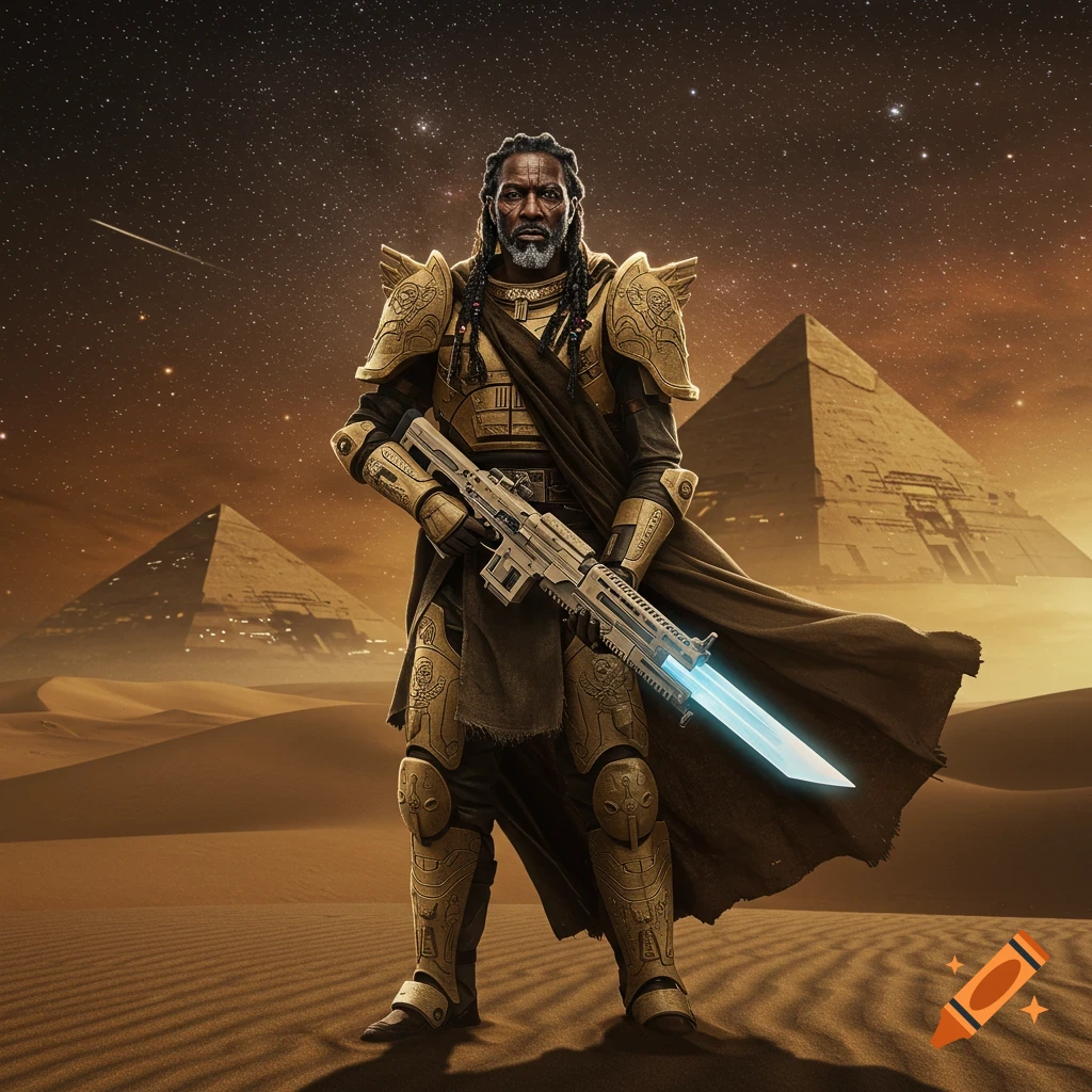 Rick Ross in the desert with an eagle. on Craiyon