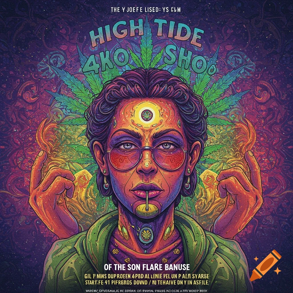 High Tide Smoke Shop 420 raffle flyer on Craiyon