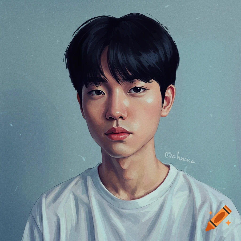 Digital painting portrait of a young man. on Craiyon