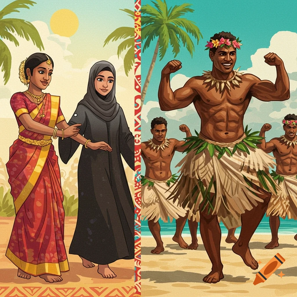 Sri Lankan, UAE, and Fijian cultural representation on Craiyon