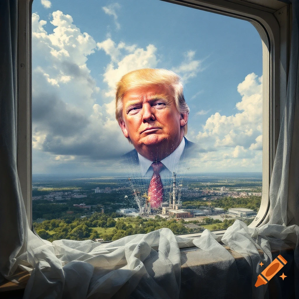 Planet resembling Donald Trump's head in space on Craiyon