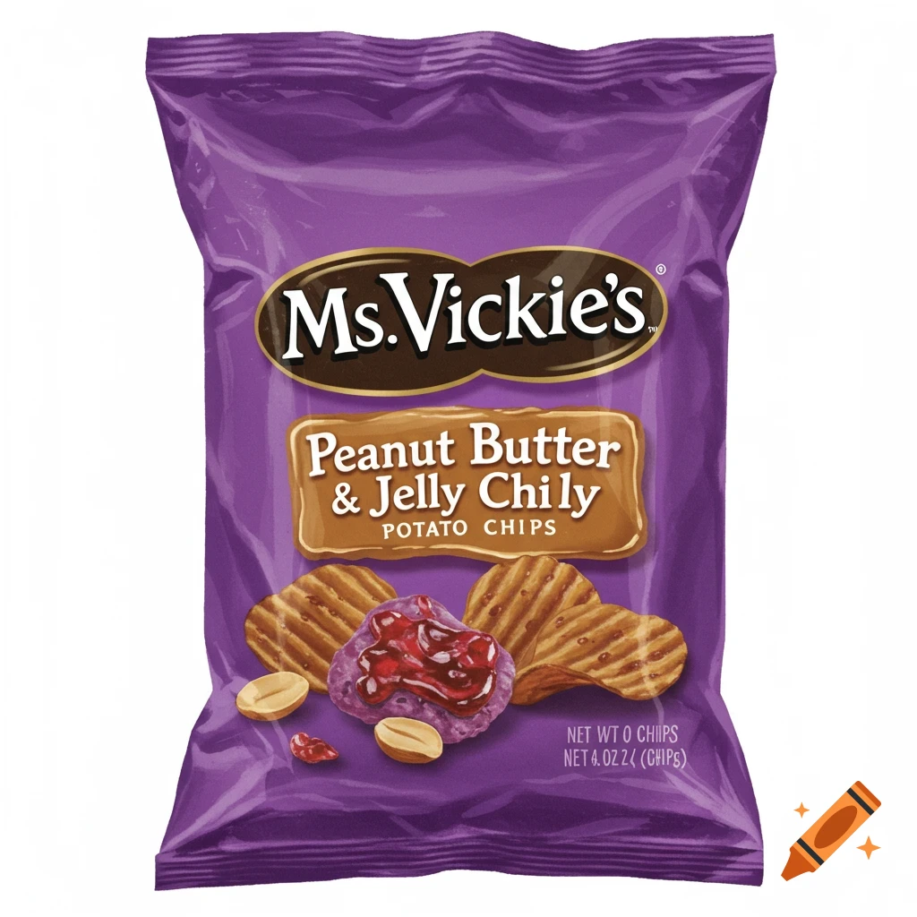Ms. Vickie's Peanut Butter and Jelly Chips on Craiyon