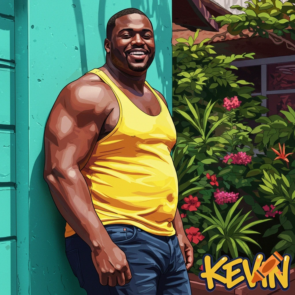 Big black dude name kevin on Craiyon