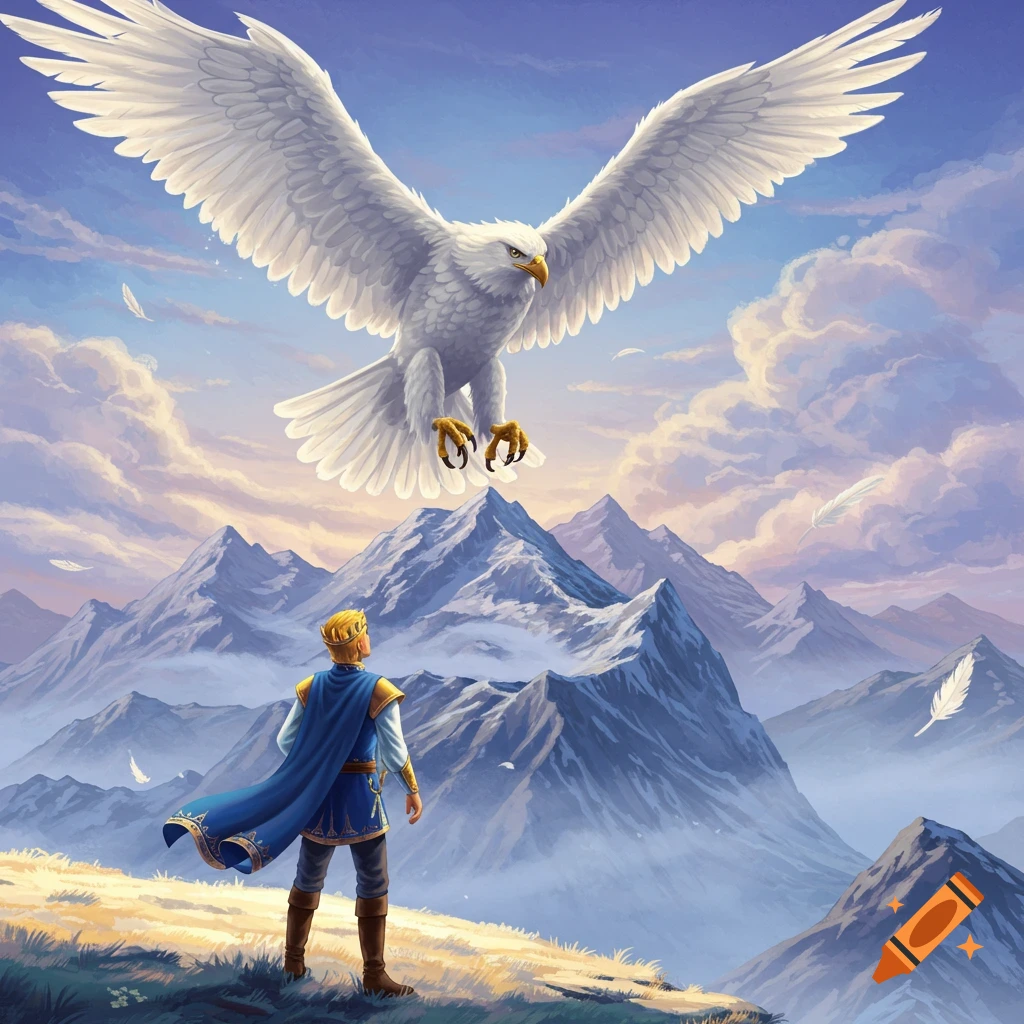 AOC riding an eagle on Craiyon