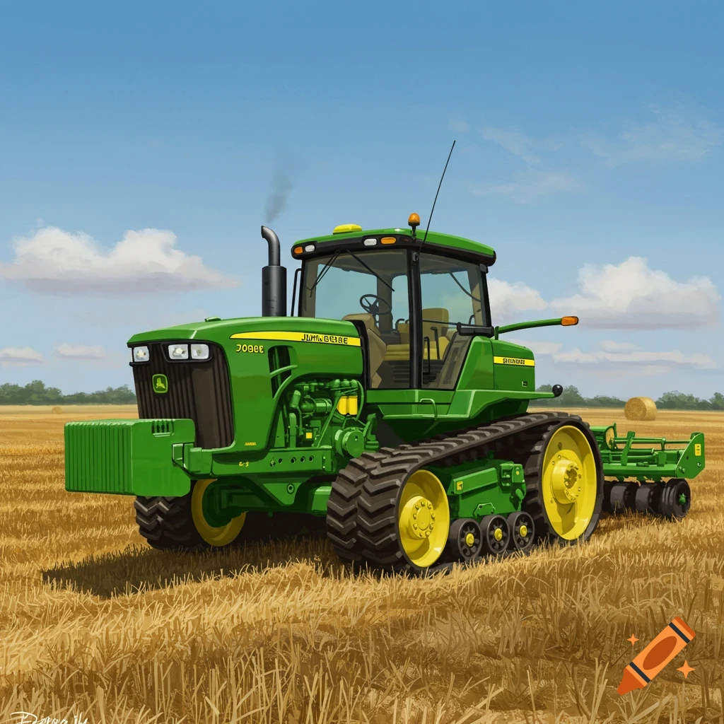 John Deere two-track tractor on Craiyon