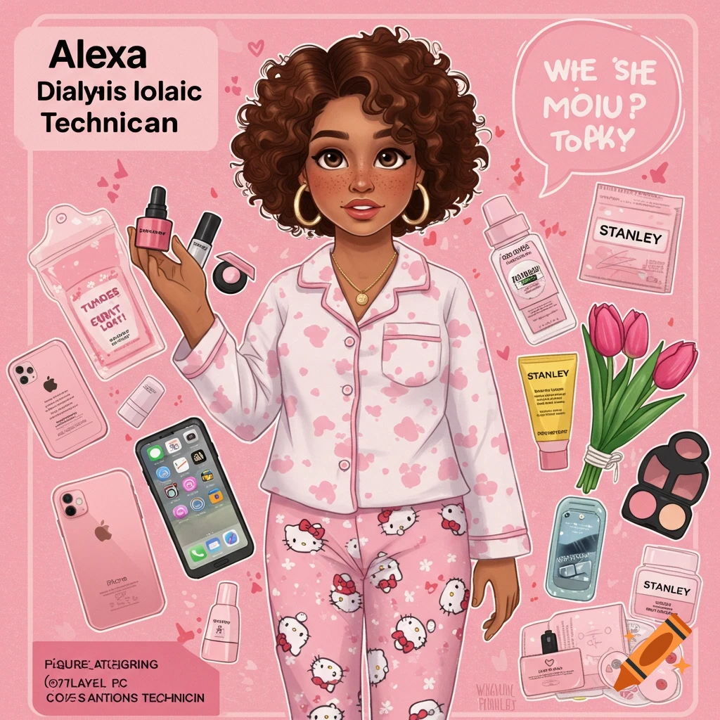 Alexa Dialysis Technician action figure in Barbie/Bratz style with pink ...