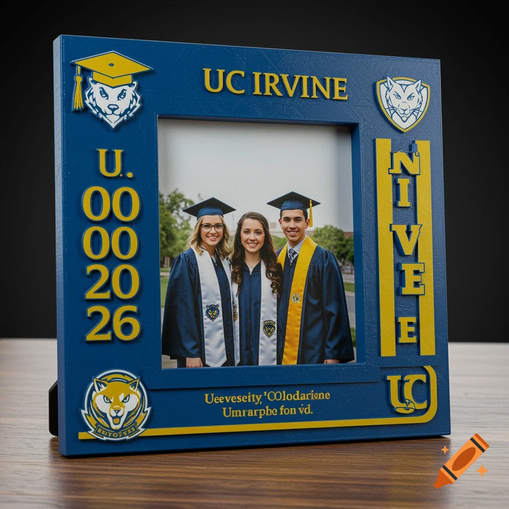 UC Irvine picture frame with grad classes 2000, 2020, 2025 for 3D ...