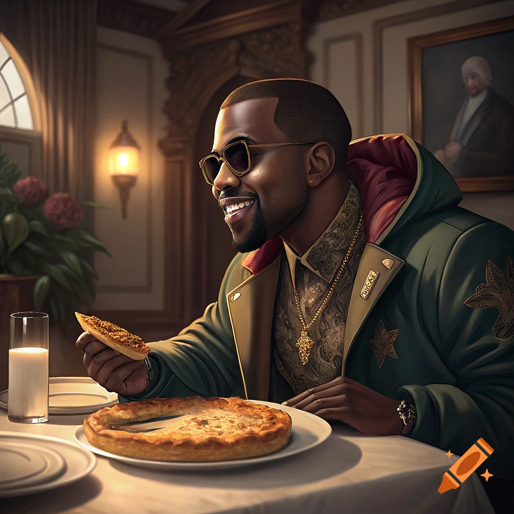 LeBron James wearing a coffee apron on Craiyon